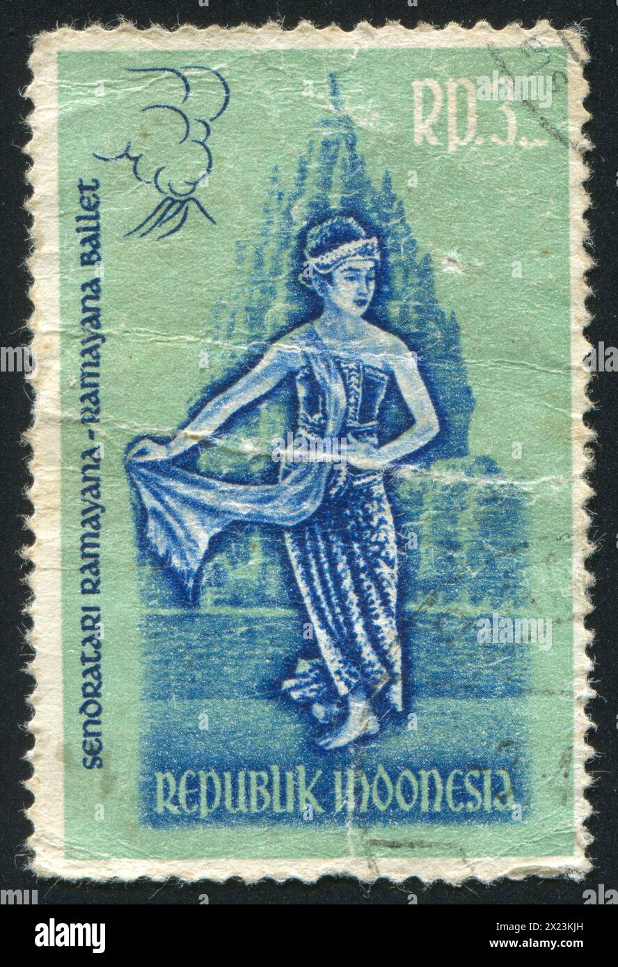 INDONESIA - CIRCA 1962: stamp printed by Indonesia, shows Dewi Sinta ...