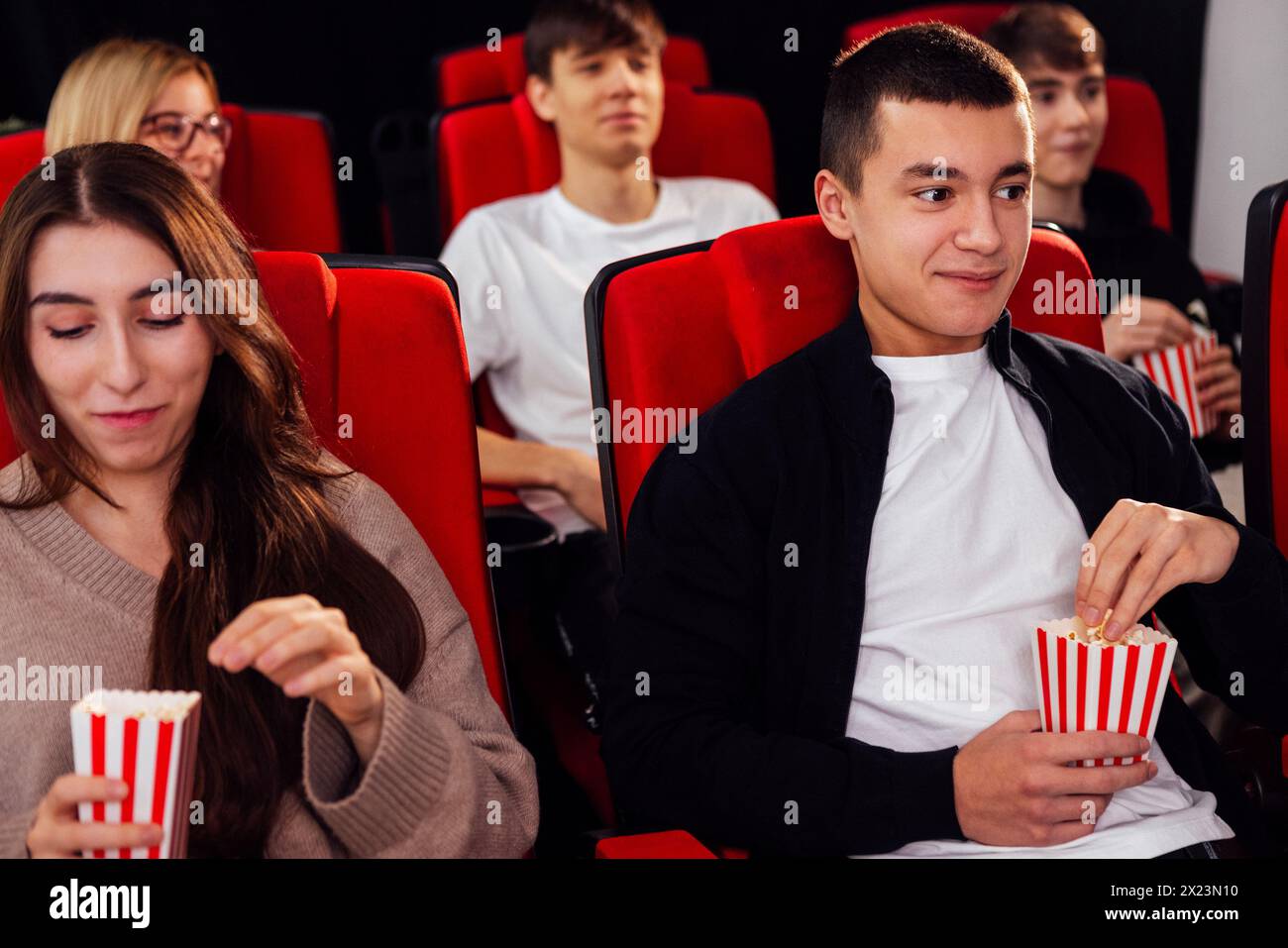 Teenager movie hall hi-res stock photography and images - Alamy