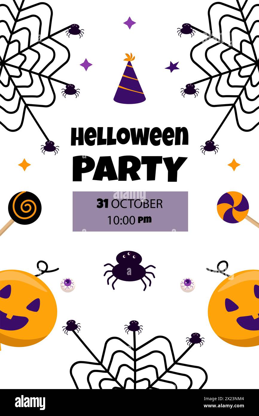 Background halloween party poster Cut Out Stock Images & Pictures - Alamy