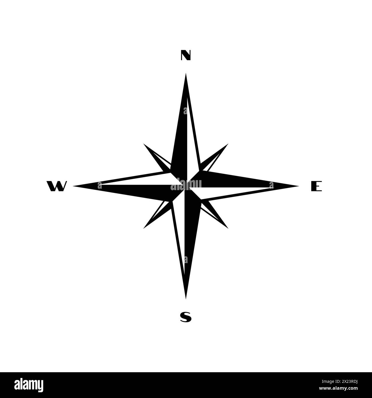 Direction east west south north Black and White Stock Photos & Images ...