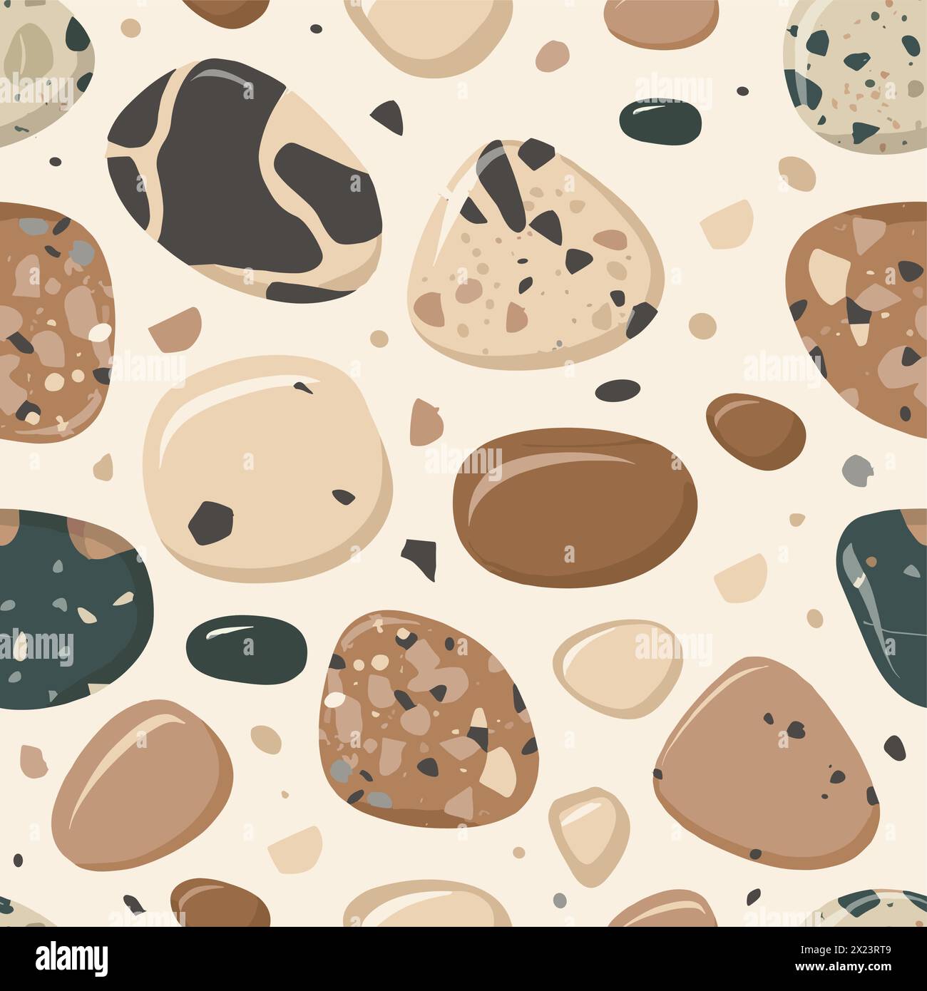 A pattern of rocks with brown, black color scheme Stock Vector Image ...