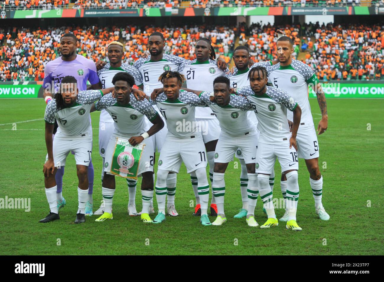 ABIDJAN, COTE D'IVOIRE - JANUARY 18; Nigeria during the TotalEnergies ...