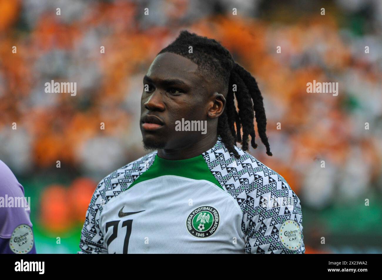ABIDJAN, COTE D'IVOIRE - JANUARY 18; Stanley Nwabili of Nigeria during ...