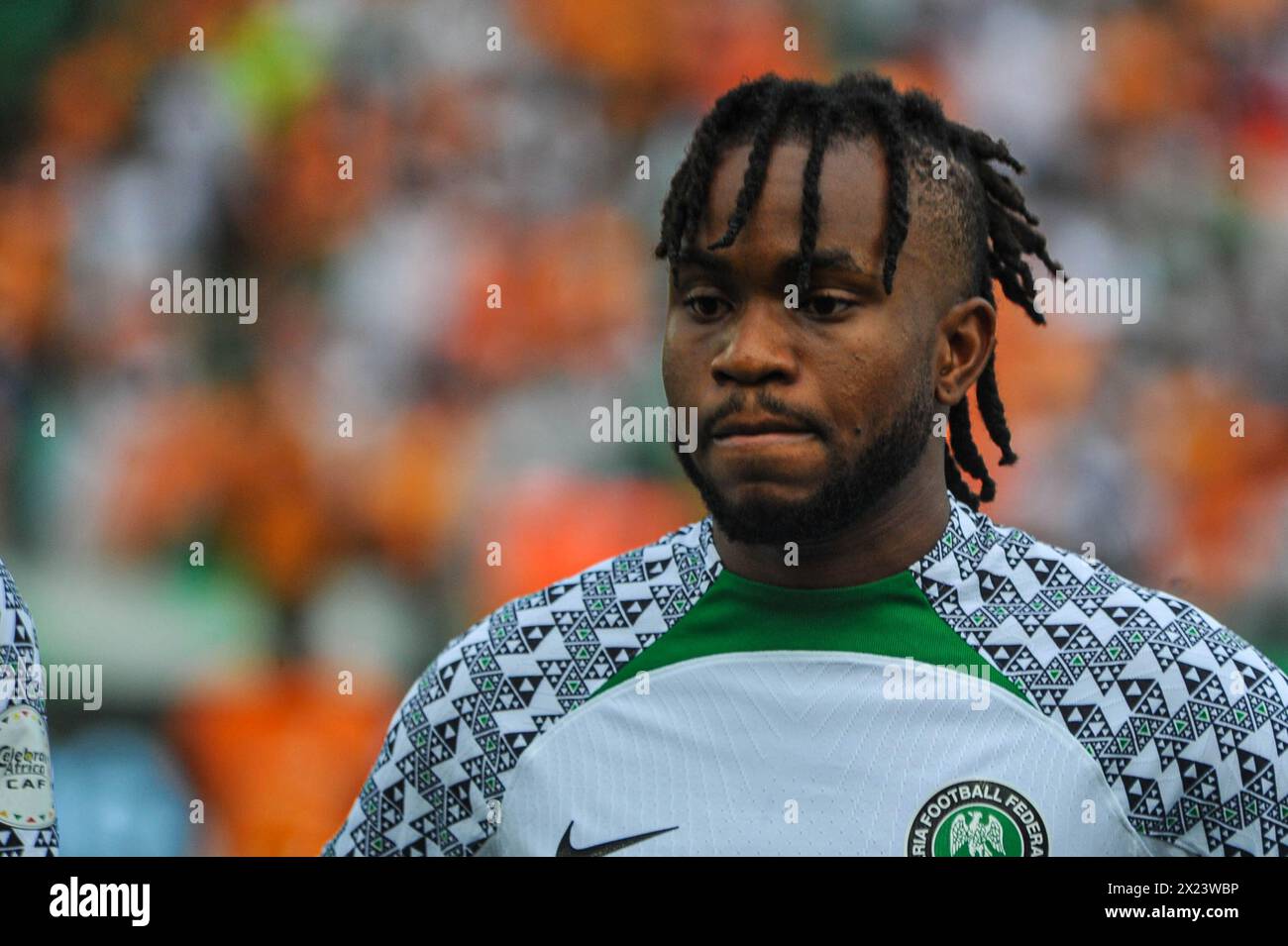 ABIDJAN, COTE D'IVOIRE - JANUARY 18; Ademola Lookman of Nigeria during ...