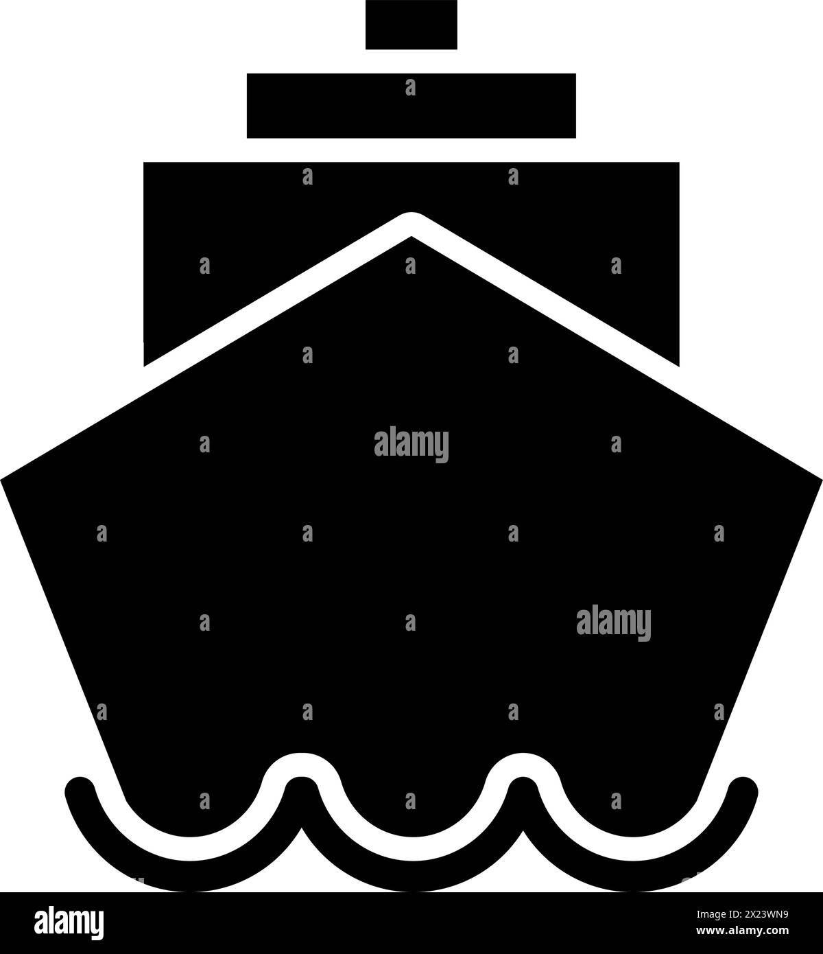 Flat ship icon as symbol for web page design of ship travel Stock ...
