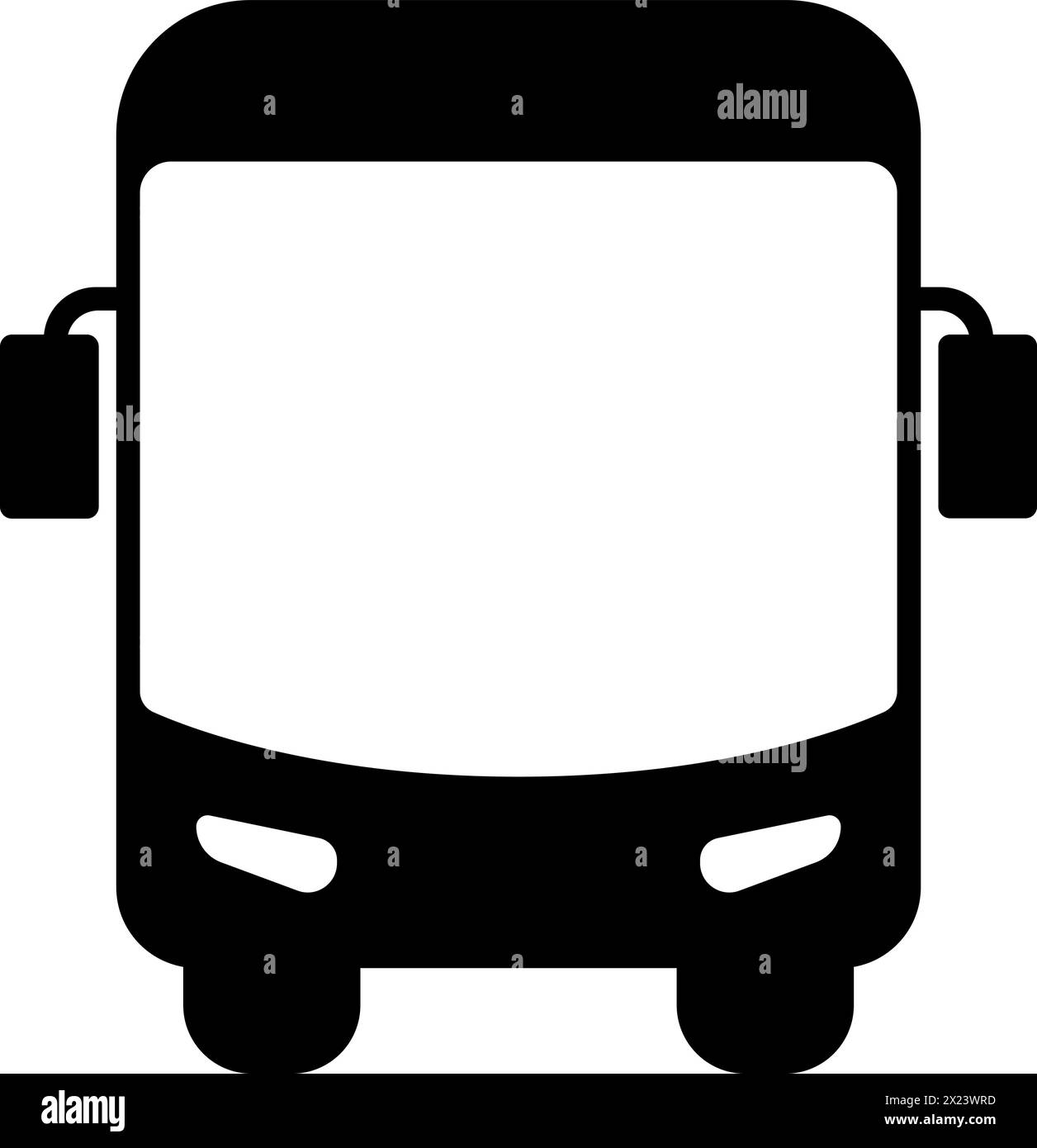 Flat bus icon as symbol for web page design of travel and tourism Stock ...