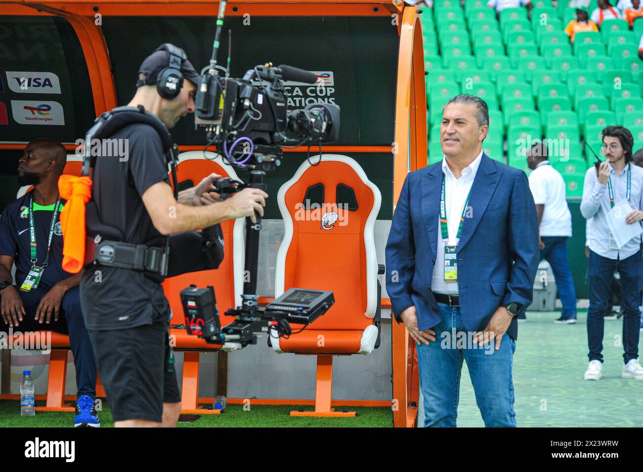 ABIDJAN, COTE D'IVOIRE - JANUARY 18; Coach José Peseiro of Nigeria ...