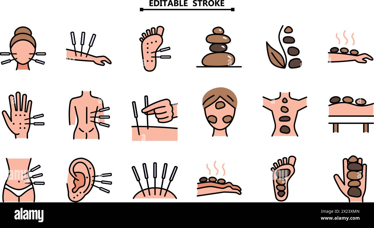 Acupuncture needle stone Stock Vector Images - Alamy