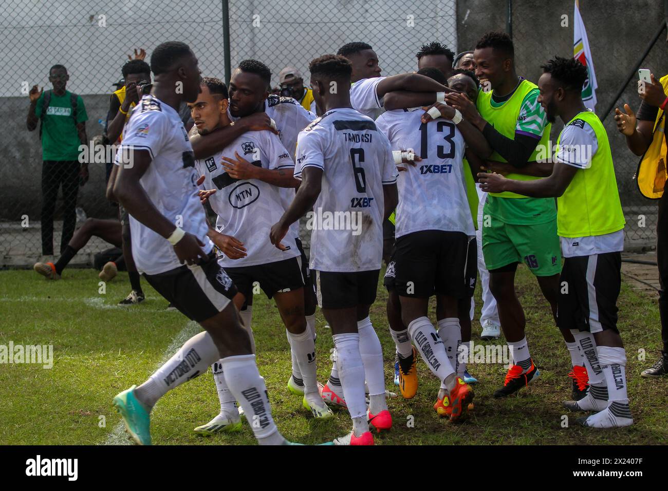 DOUALA, CAMEROON - APRIL 18: Victoria United Fc during the Cameroon ...