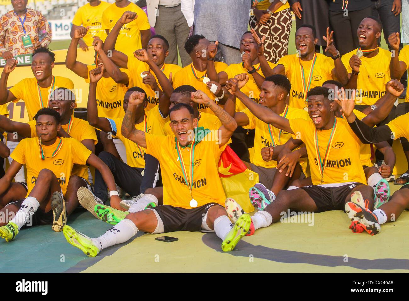 DOUALA, CAMEROON - APRIL 18: Victoria United Fc won the Elite one ...