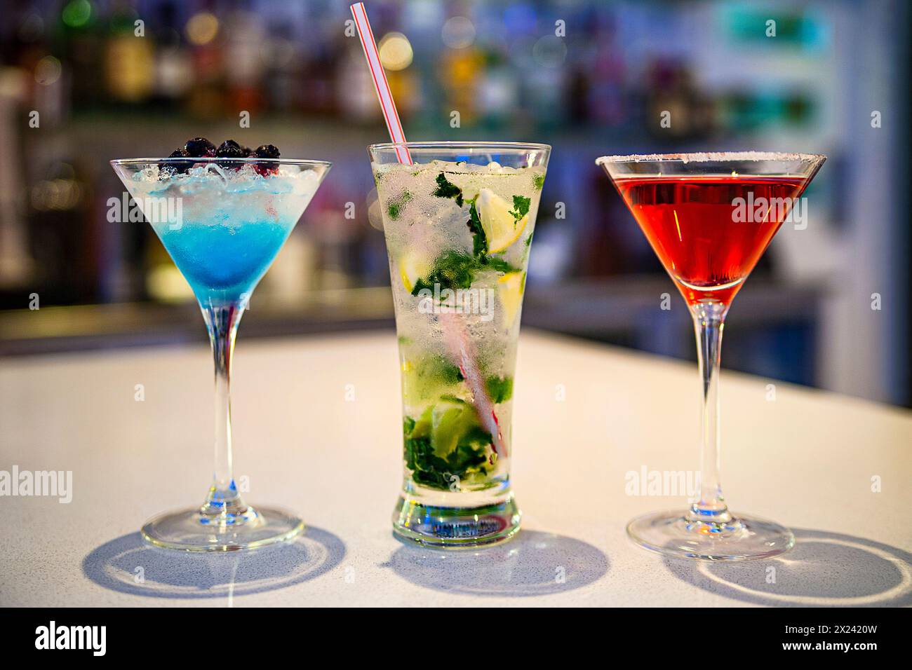 Several alcoholic cocktails bar hi-res stock photography and images - Alamy