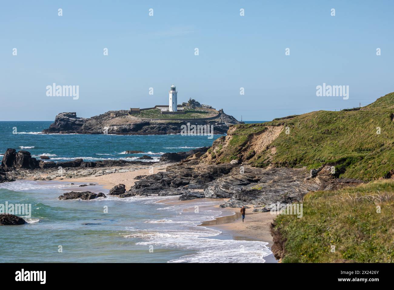 Godrevy, Cornwall, 19th April 2024, A glorious sunny and clear day in ...