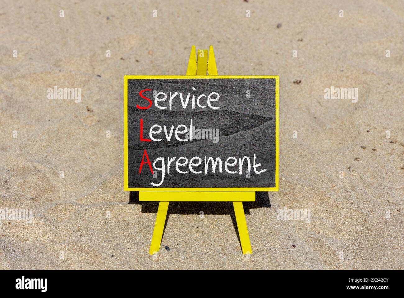 SLA service level agreement symbol. Concept words SLA service level ...