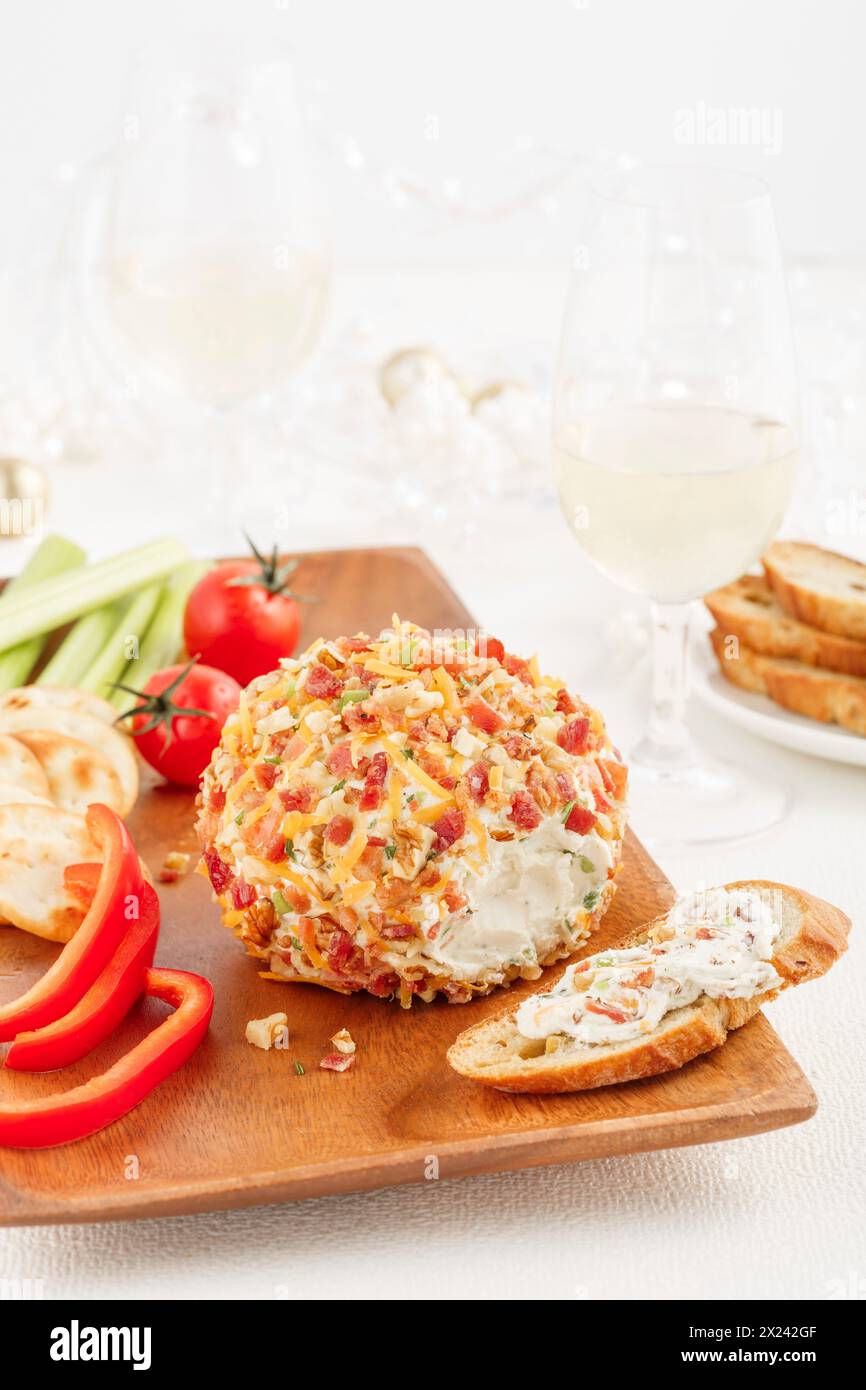 Cream cheese balls with topping Stock Photo - Alamy