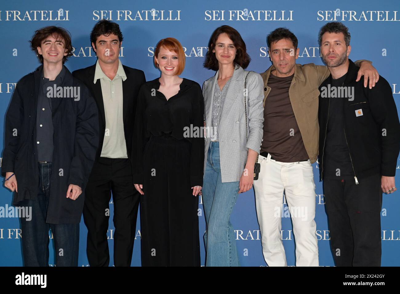 Rome, Italy. 19th Apr, 2024. Mati Galey (l), Riccardo Scamarcio (l ...