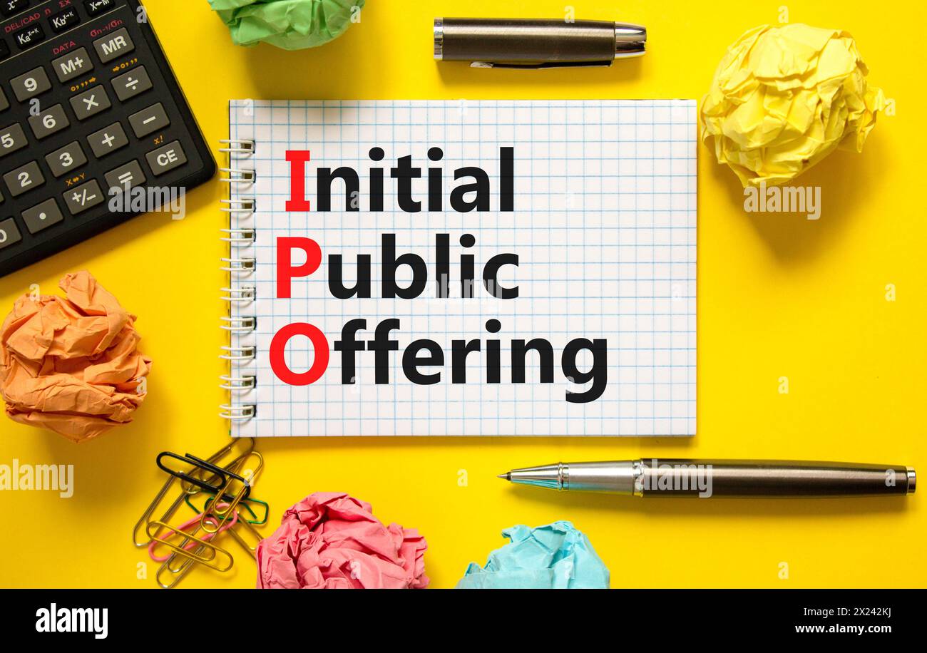 IPO initial public offering symbol. Concept words IPO initial public ...