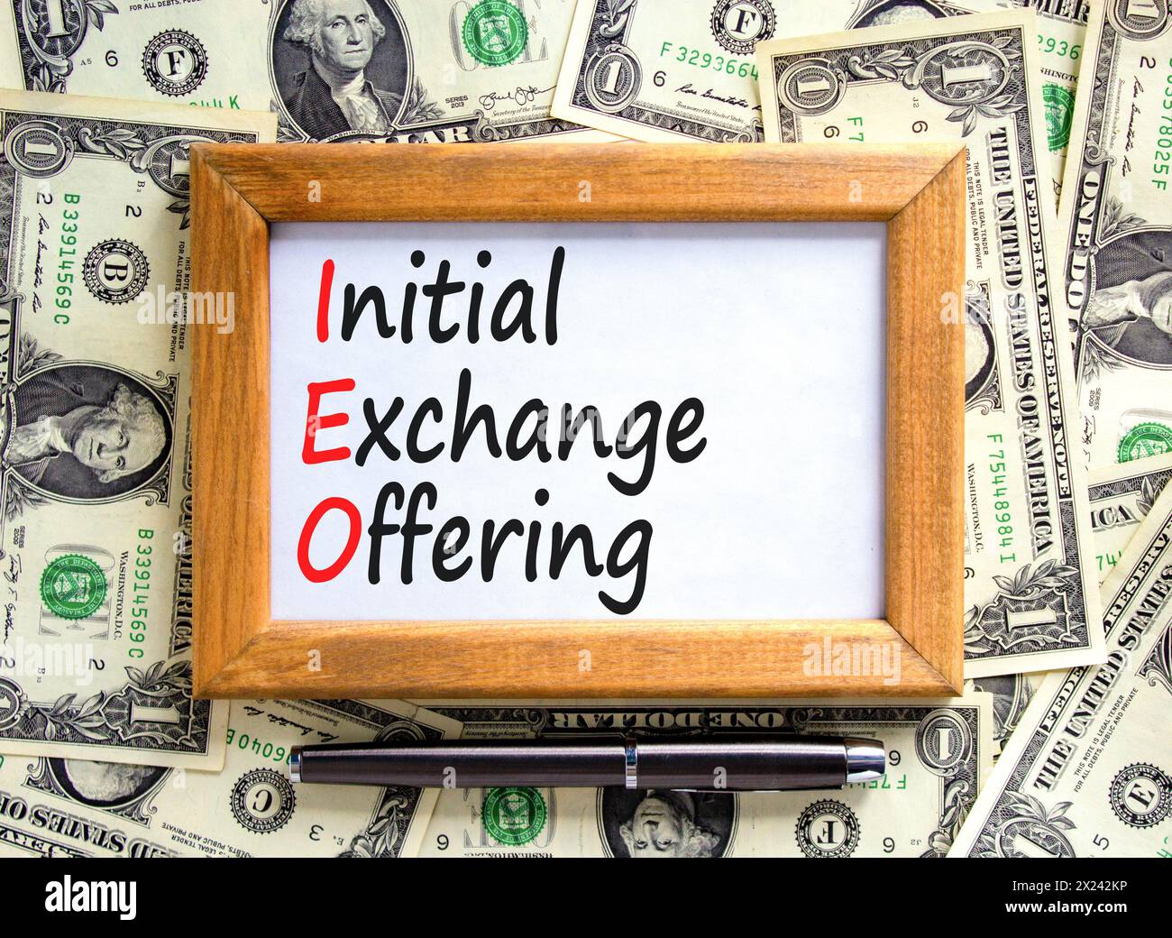 IEO initial exchange offering symbol. Concept words IEO initial ...