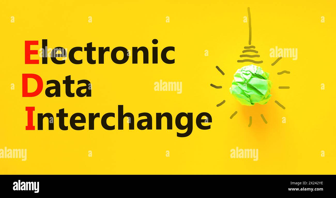 EDI electronic data interchange symbol. Concept words EDI electronic ...