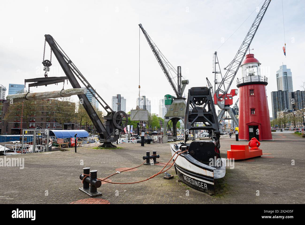 Overview photo of the maritime museum in downtown Rotterdam, Holland ...