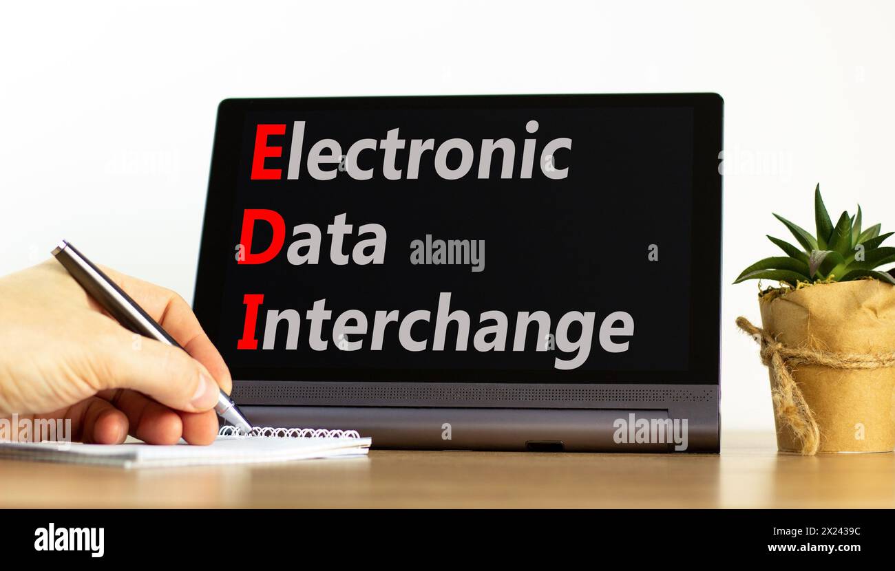 EDI electronic data interchange symbol. Concept words EDI electronic ...