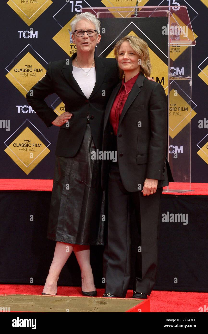 Jamie Lee Curtis und Jodie Foster bei Jodie Fosters Hand and Footprints ...