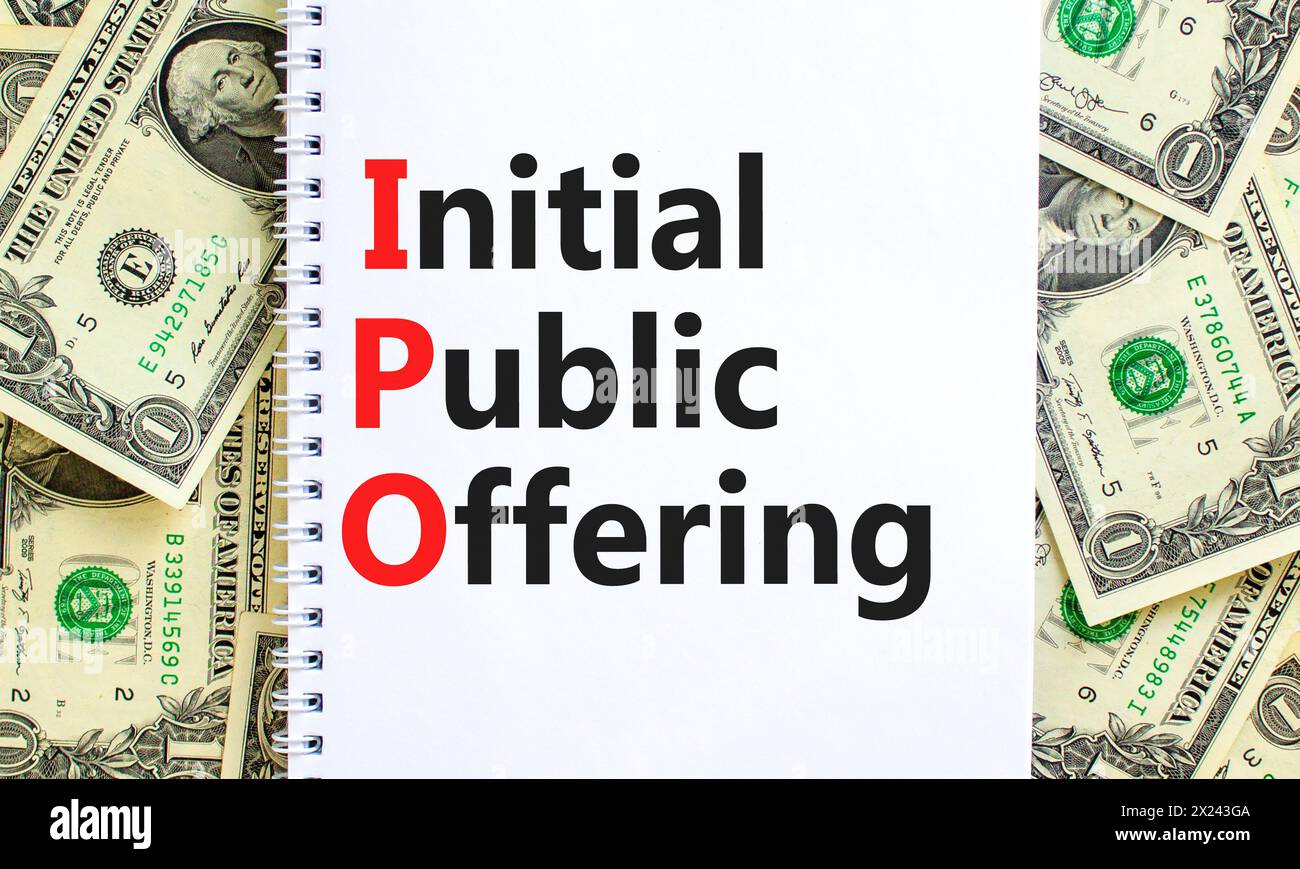 IPO initial public offering symbol. Concept words IPO initial public ...