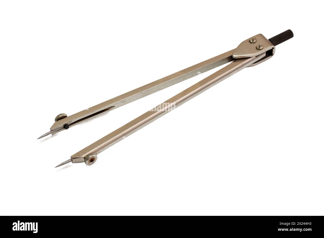 Metallic compasses for drawing isolated on white background Stock Photo ...