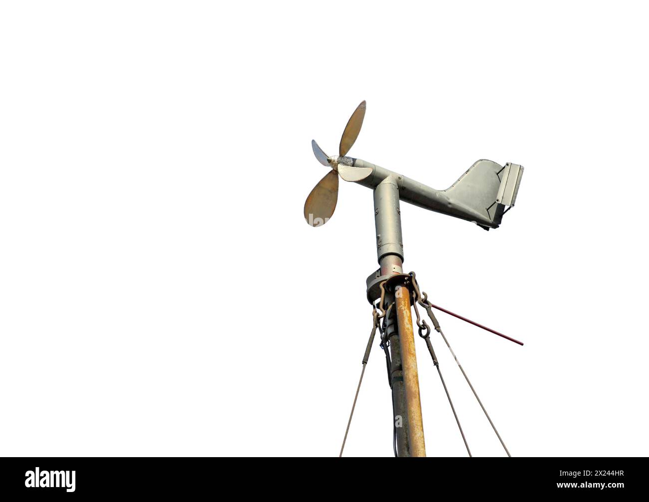 Wind speed sensor isolated on white background Stock Photo - Alamy