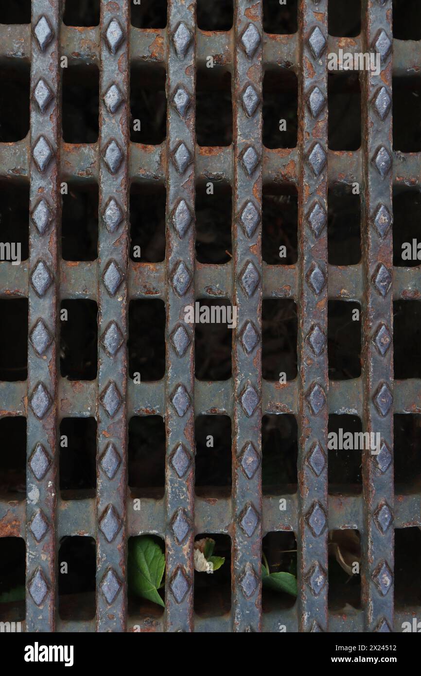 Heavy iron backdrop pattern. Industrial grate design background. Dirty ...
