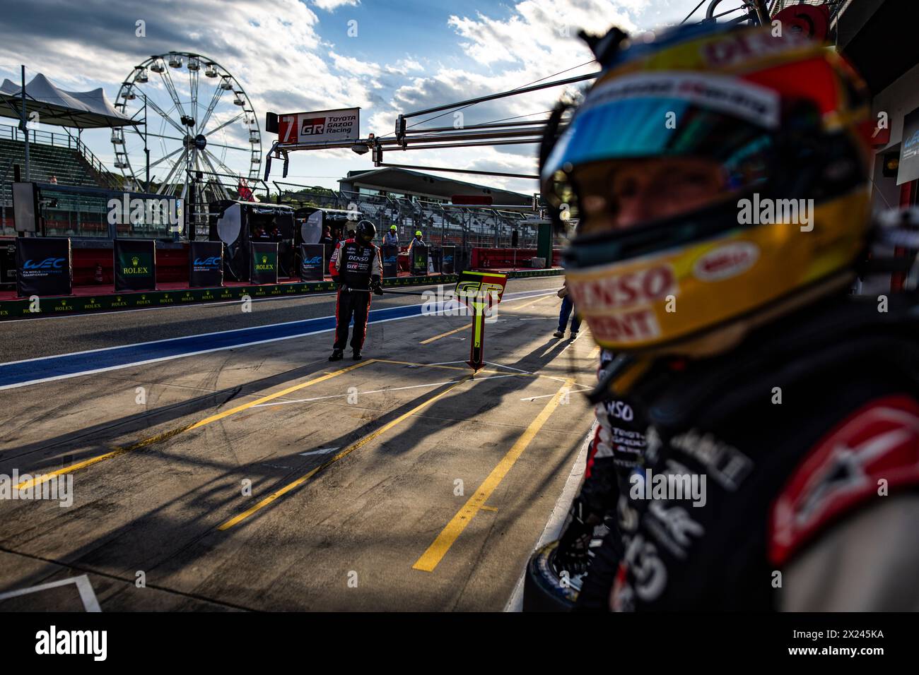 Imola, Italie. 19th Apr, 2024. Pit stop Toyota Gazoo Racingduring the ...