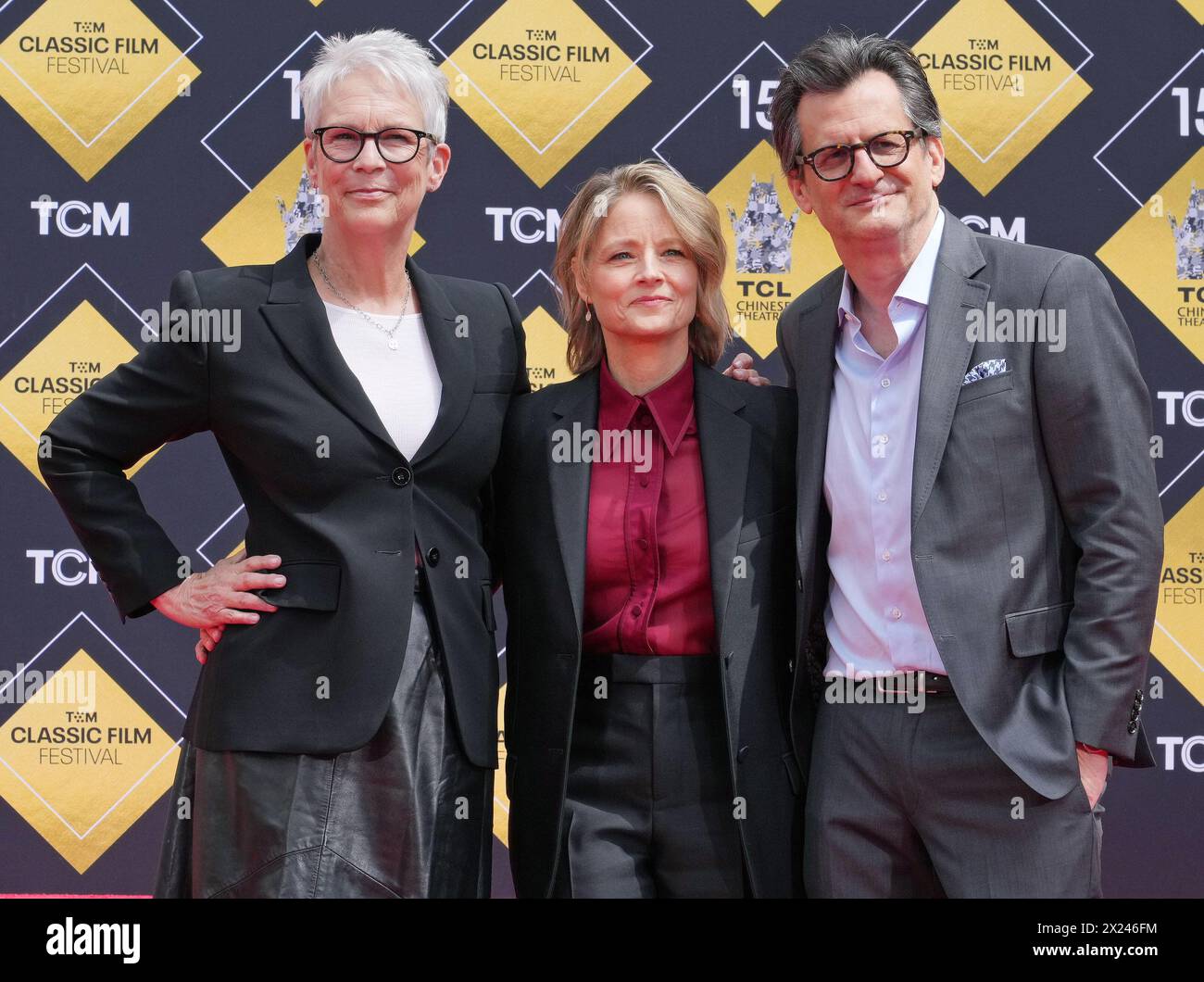 Los Angeles, USA. 19th Apr, 2024. (L-R) Jamie Lee Curtis, Jodie Foster ...