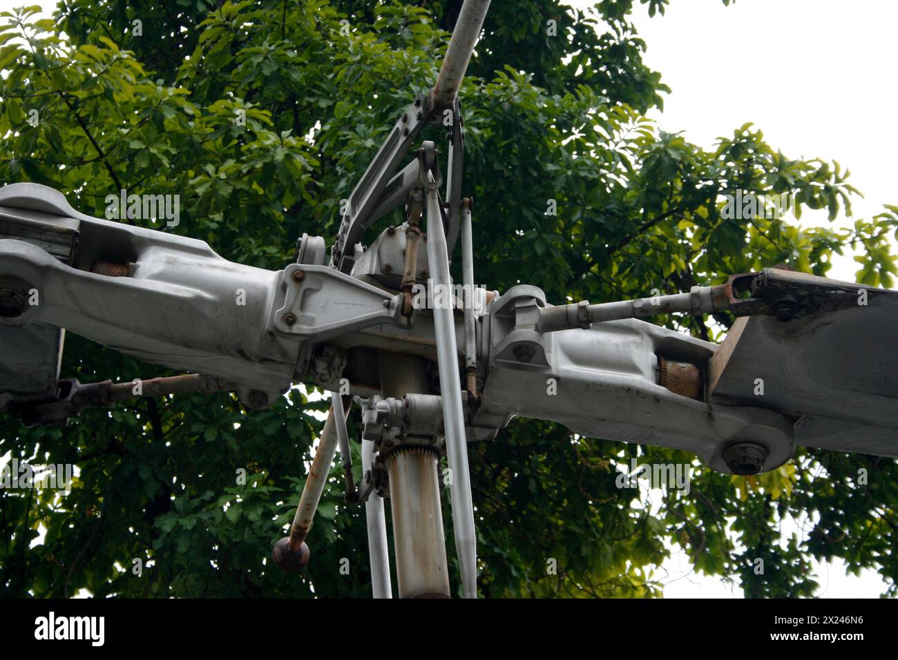 Rotor from a Bell UH-1 Iroquois (nicknamed "Huey"). This helicopter was ...