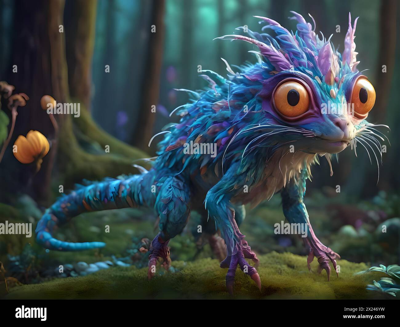 Whimsical and legendary monster, magical creature, fairy tale creature ...