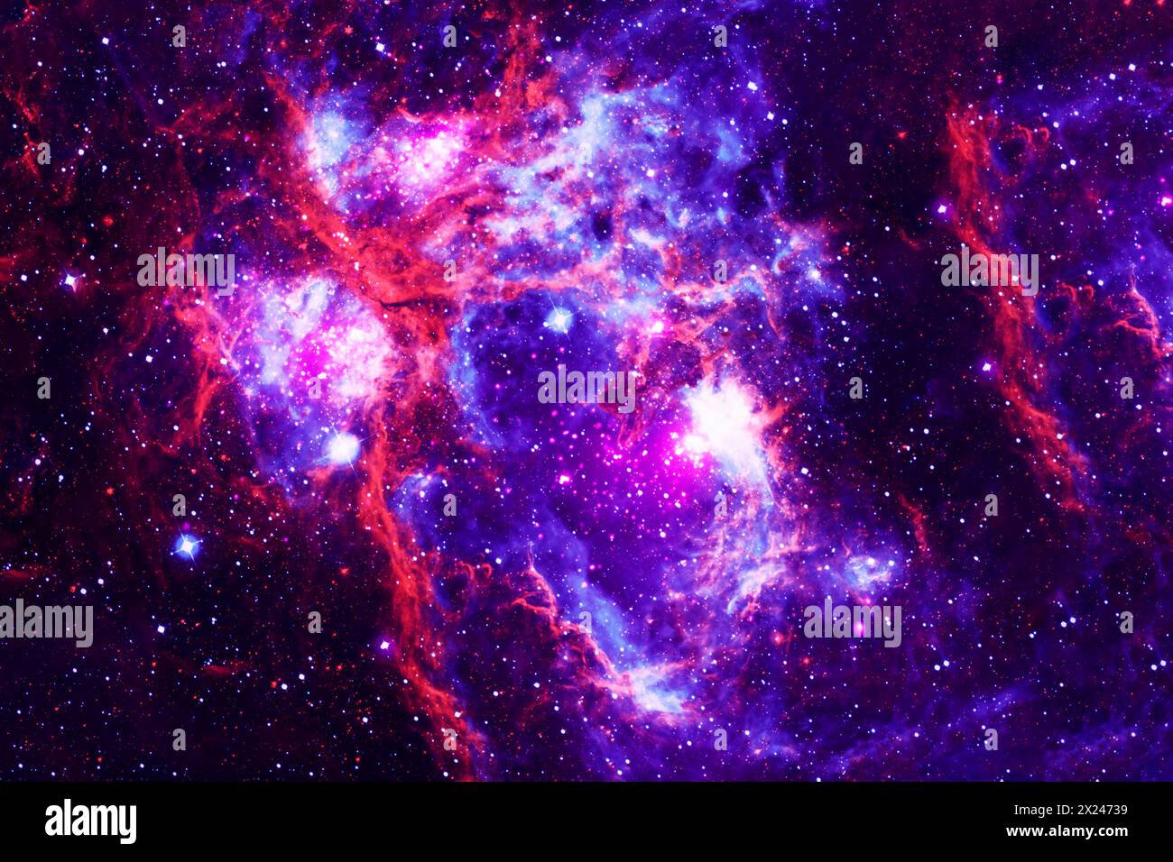 Red cosmic nebula. Elements of this image furnished by NASA Stock Photo ...