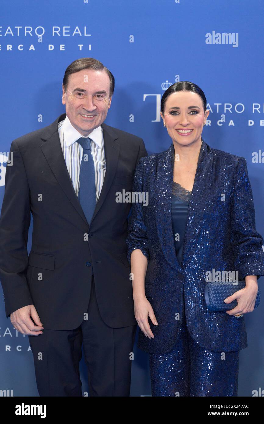 Madrid. Spain. 20240419, Pedro J. Ramirez, Cruz Sanchez de Lara attends ...
