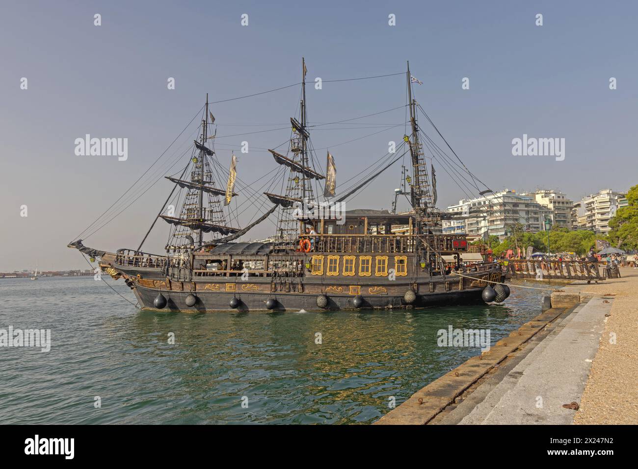 Thessaloniki, Greece - October 22, 2023: Pirate Themed Party Ship Bar ...