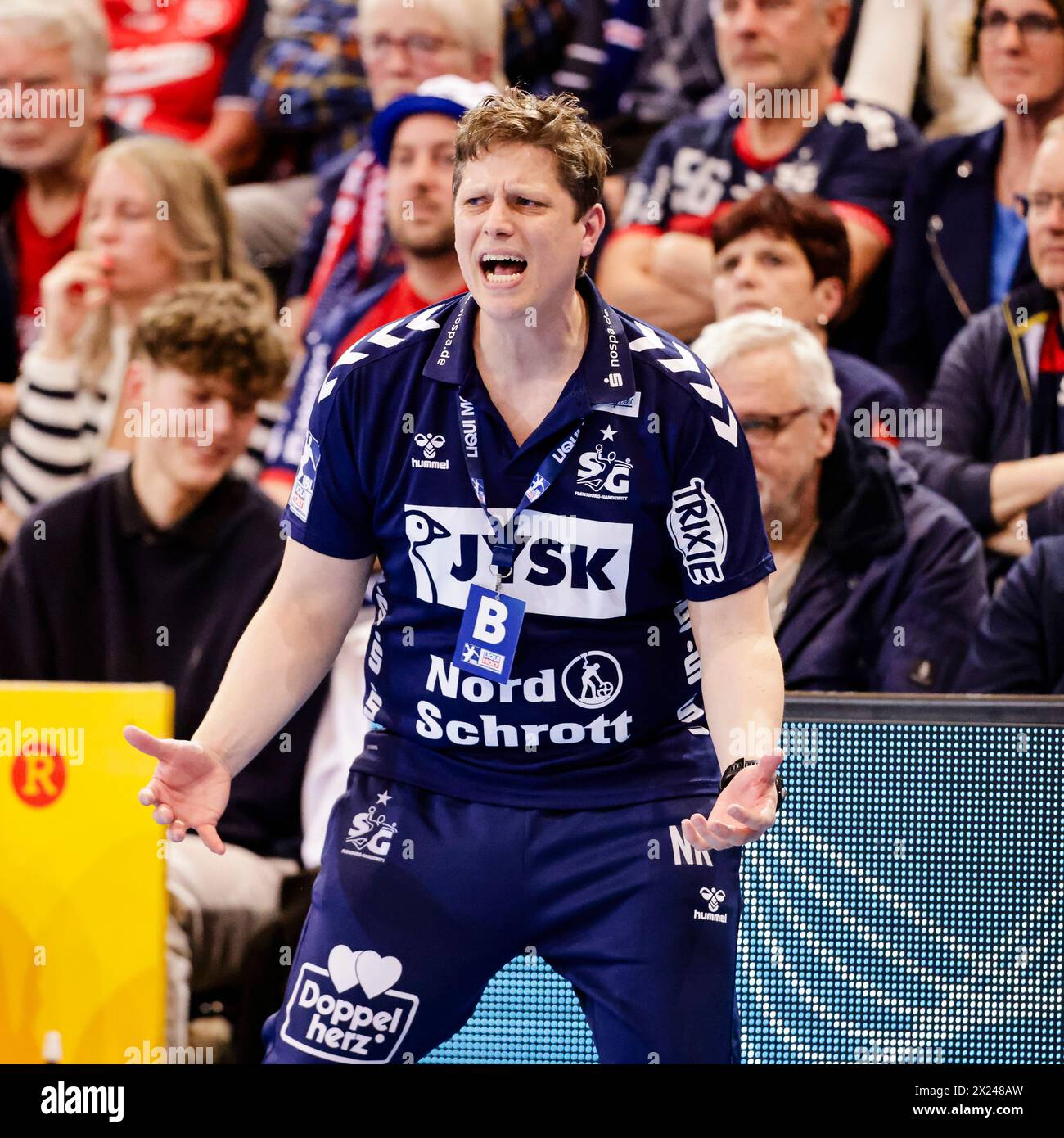 Flensburg, Germany. 19th Apr, 2024. Handball: Bundesliga, SG Flensburg ...