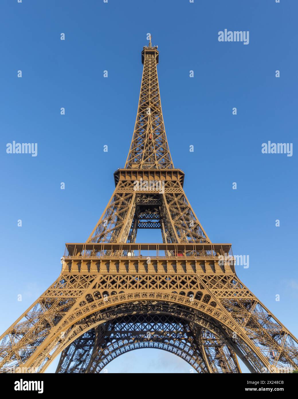 The Eiffel Tower in Paris, landmark in the capital of France Stock ...
