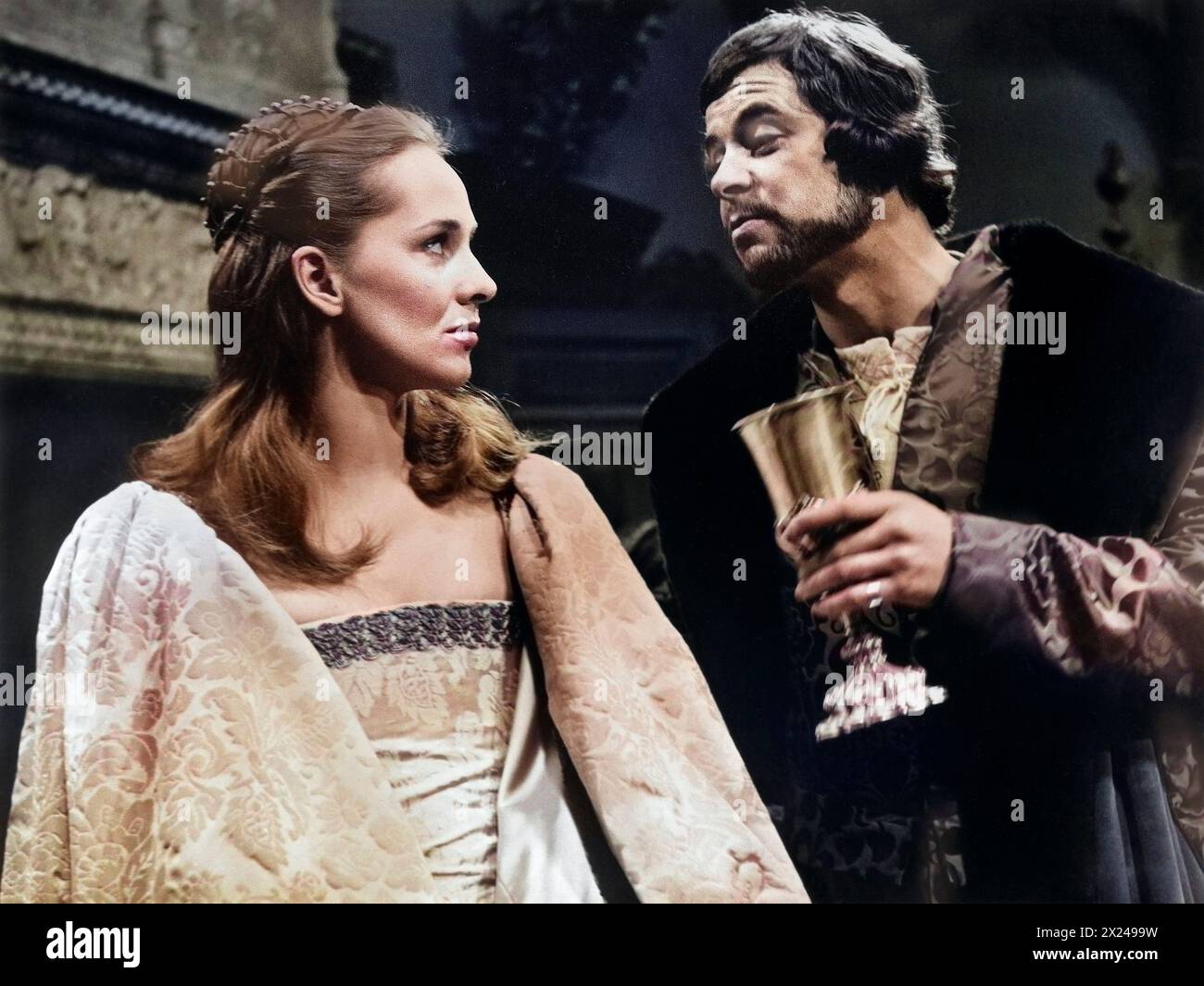 Hilary Heath, Carl Rigg, on-set of the British film, "Cry Of The ...