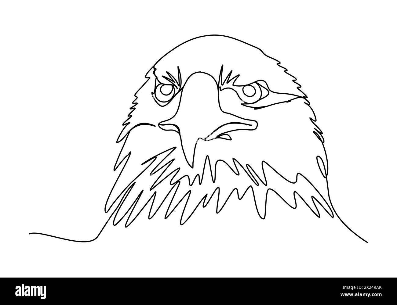 Eagle, one line drawing vector illustration Stock Vector Image & Art ...
