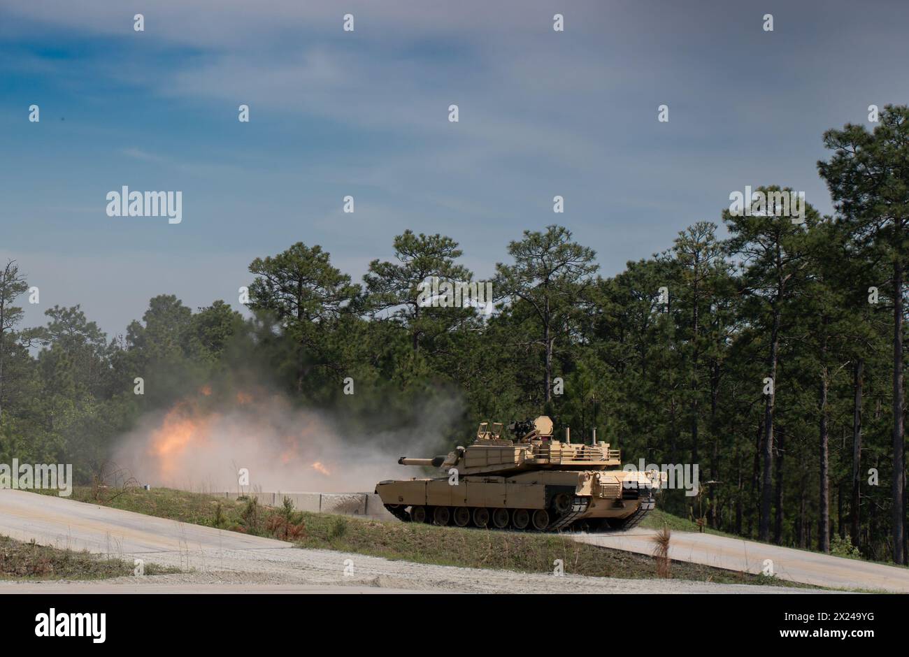 Abrams Tank at Shooting Range Fort Moore Stock Photo - Alamy