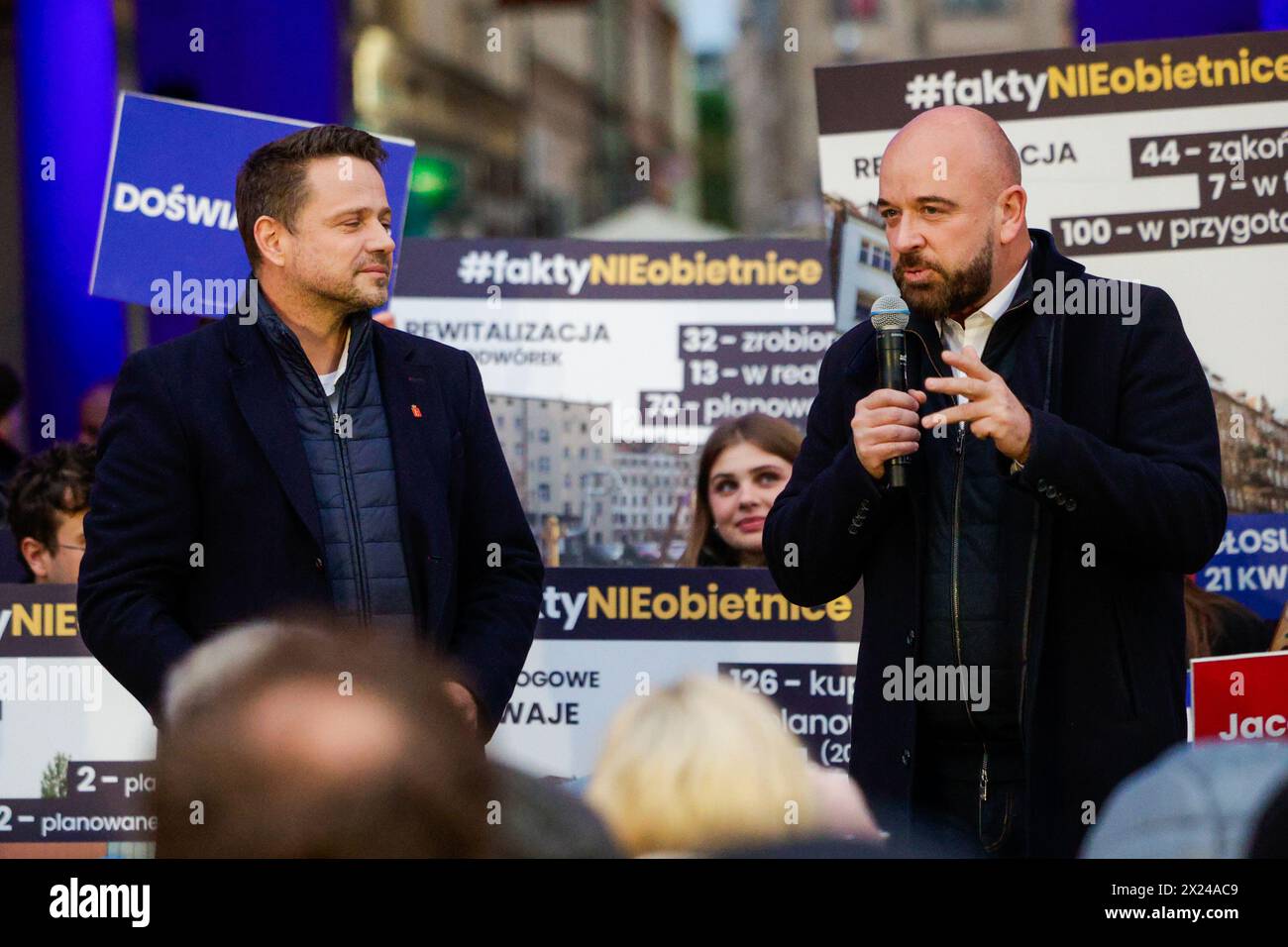 Wroclaw, Wroclaw, Poland. 19th Apr, 2024. Rafal Trzaskowski, the mayor of Warsaw, supported ...