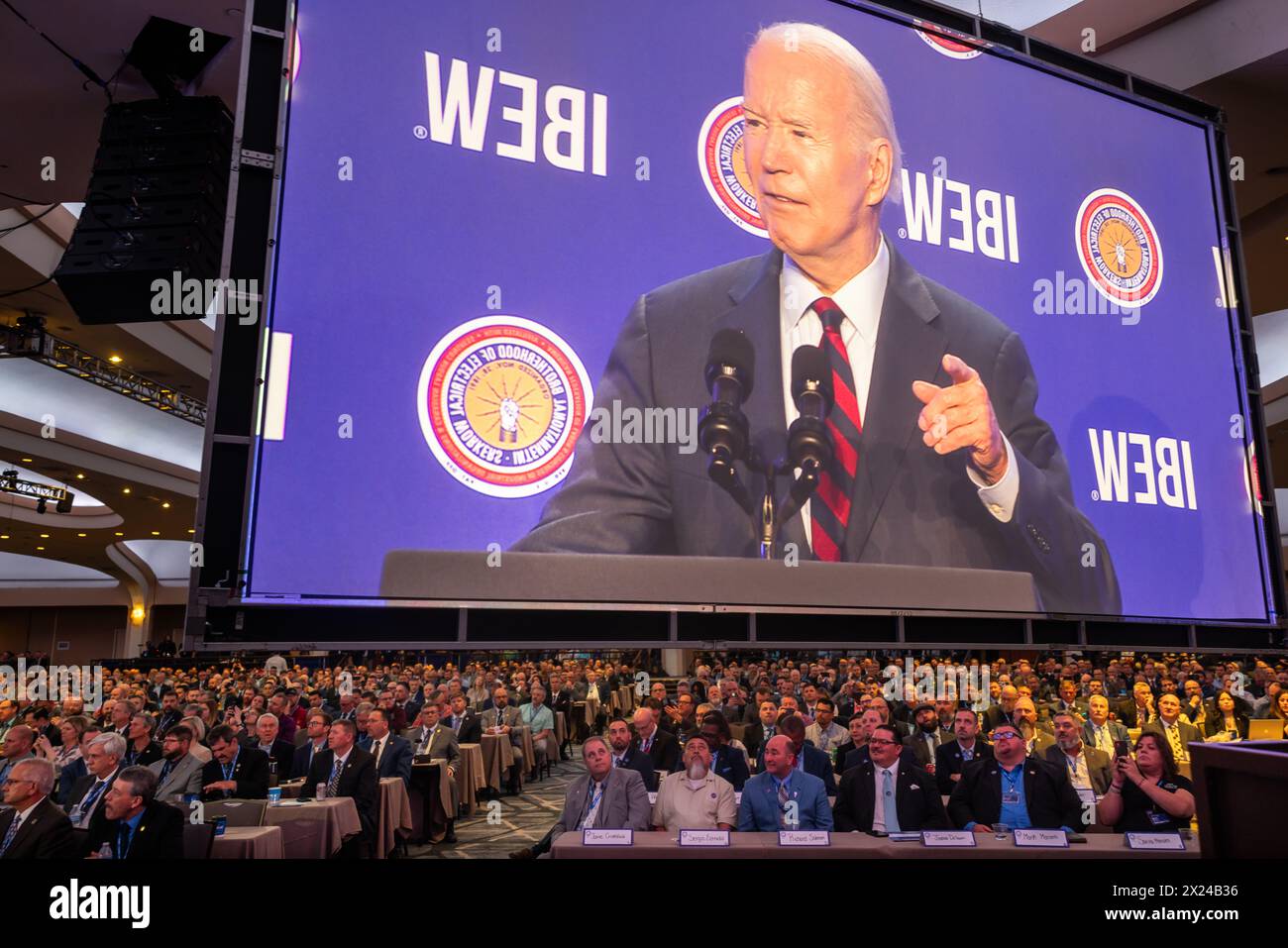 Washington, DC, USA, 19 April 2024.US President Joe Biden is seen on a ...