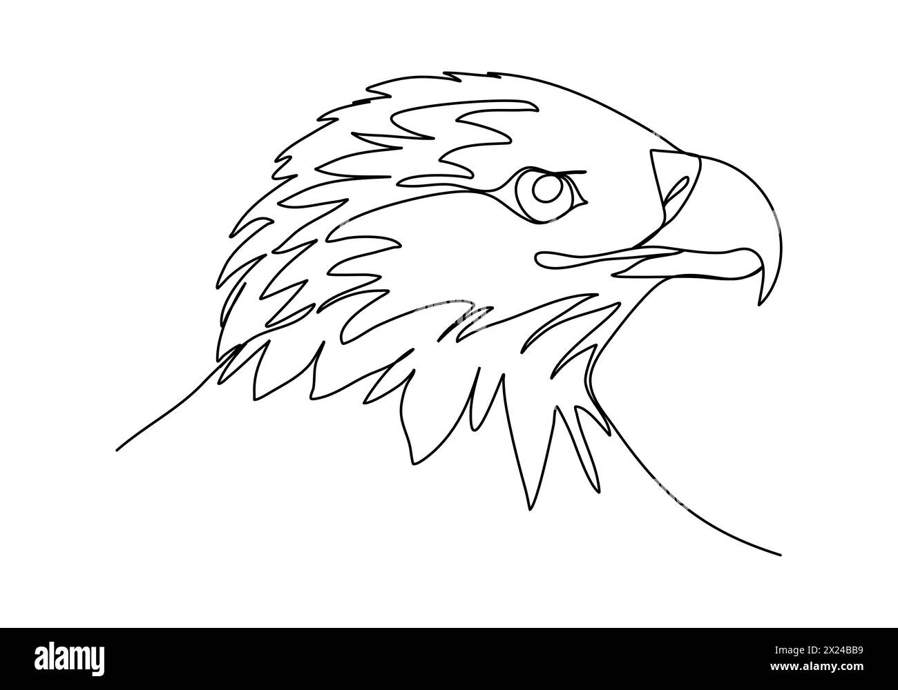 Eagle, one line drawing vector illustration Stock Vector Image & Art ...
