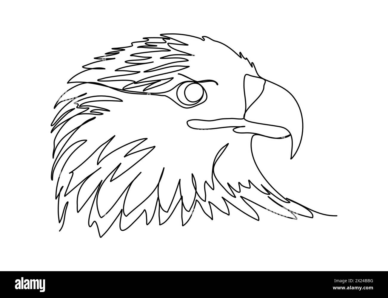 Eagle, one line drawing vector illustration Stock Vector Image & Art ...