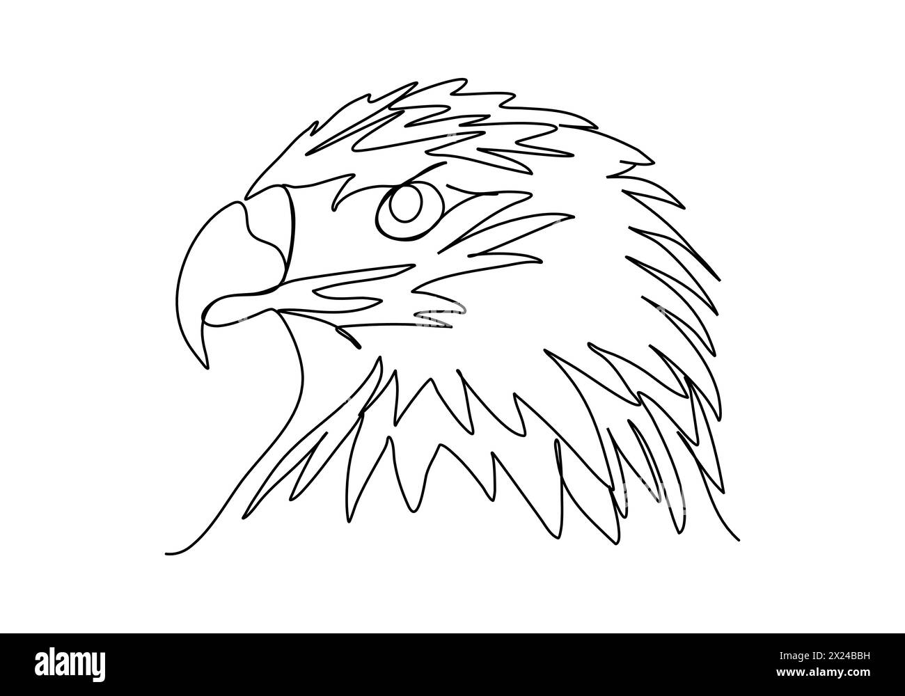 One line eagle design Cut Out Stock Images & Pictures - Alamy