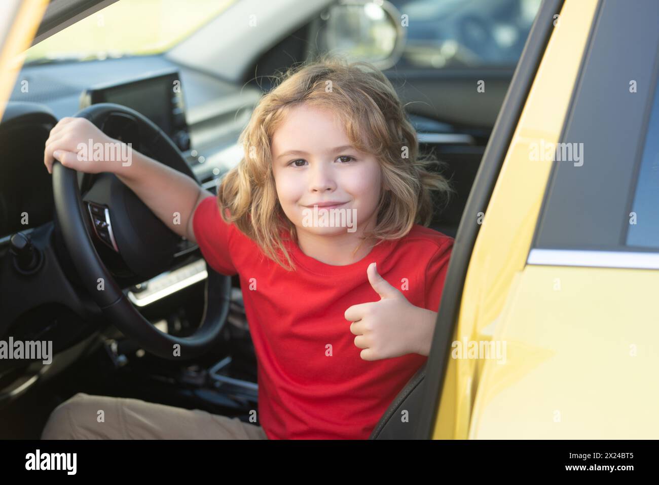 Children pretending to drive car hi-res stock photography and images ...