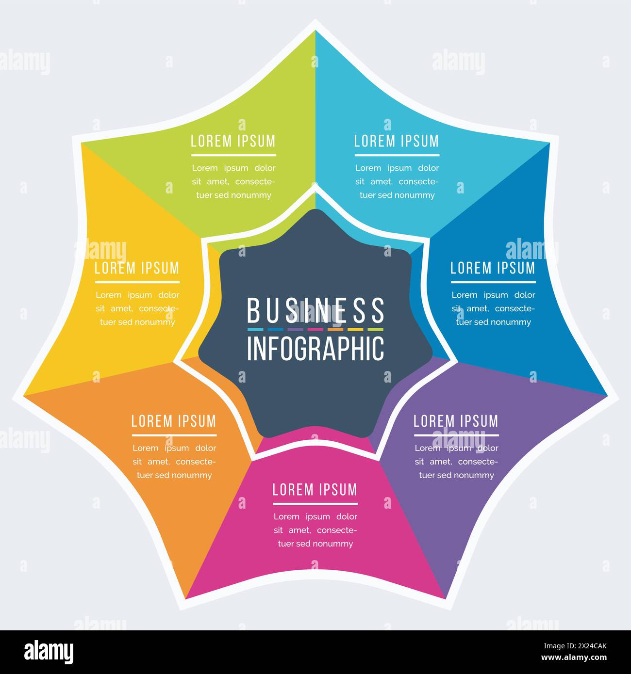 Infographic design 7 Steps, objects, elements or options information ...