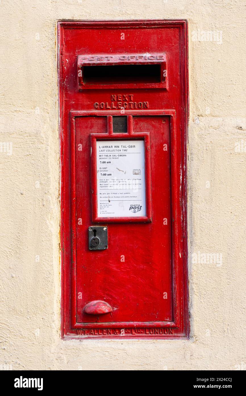 Red letter box valletta malta hi-res stock photography and images - Alamy