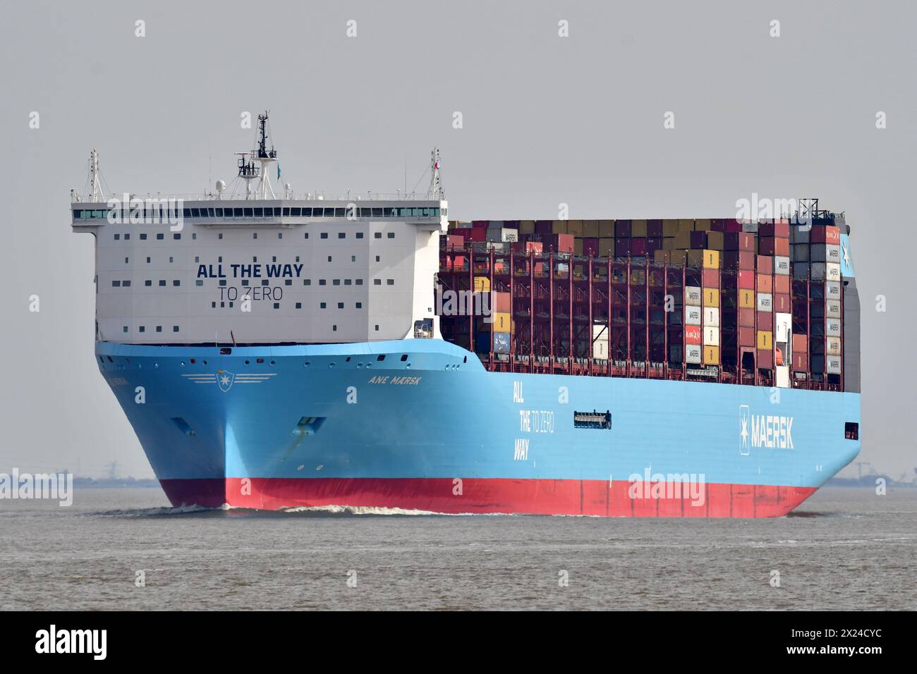 First methanol-powered mainline containership ANE MAERSK outbound from ...
